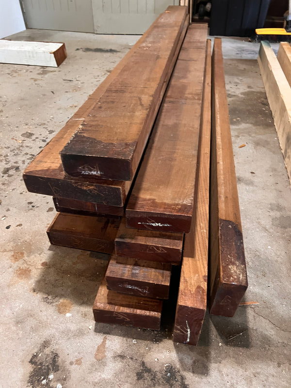 Burmese Teak - Premium Rough Sawn Beams 0.2m3 – Deep Sea Timber