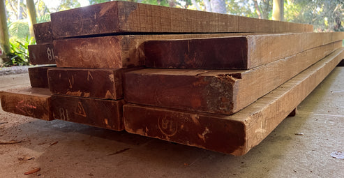 Burmese Teak - FEQ / Grade A - Rough Sawn Beams 160 x 55mm – Deep Sea ...
