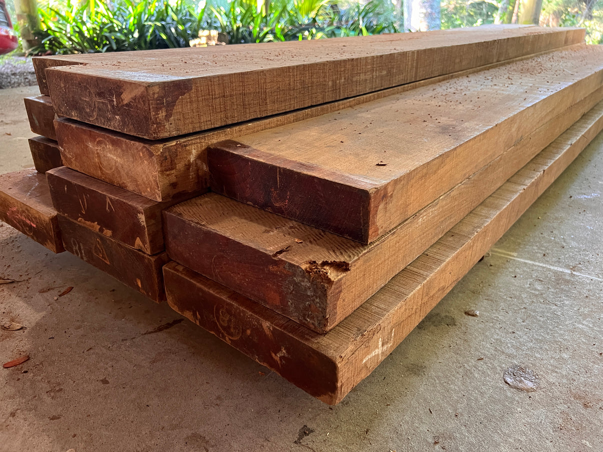 Burmese Teak - FEQ / Grade A - Rough Sawn Beams 160 x 55mm – Deep Sea ...